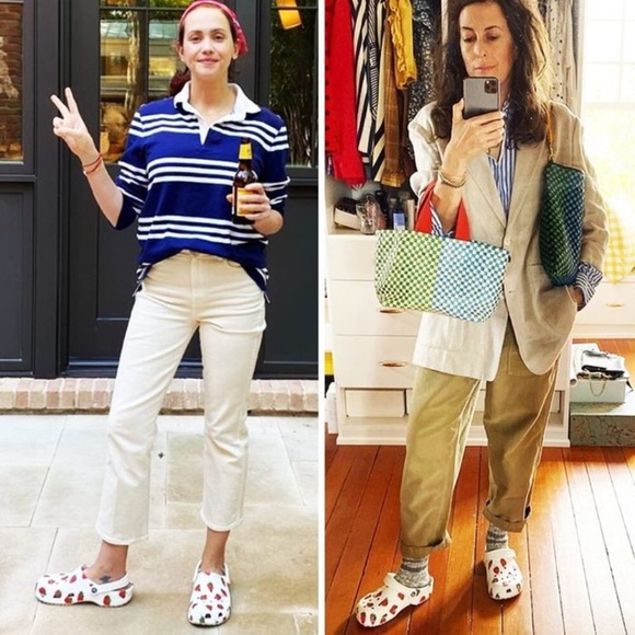 CROCS | Shoes | Crocs Vacay Vibes White Clog Strawberry | Poshmark